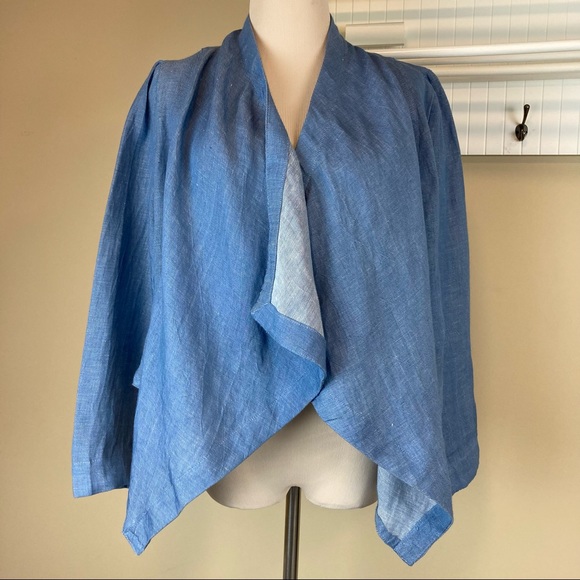 Vivienne Tam | Jackets & Coats | Vivienne Tam Linen Waterfall Drape ...